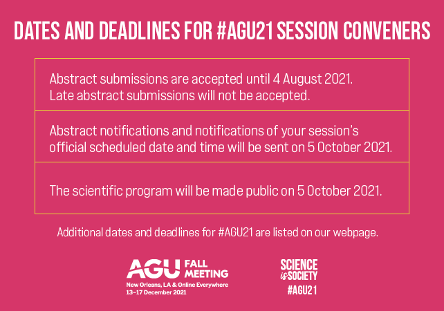 Session Convener Guidelines | AGU Fall Meeting 2021